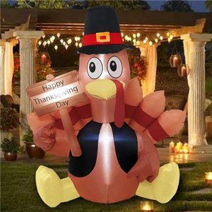 Holiday | Thanksgiving Decoration Inflatable Turkey 6ft Lighted Blow Up ...